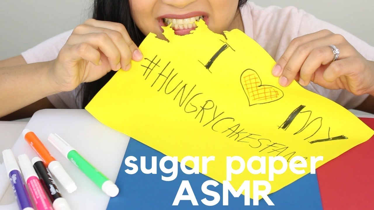 Asmr Edible Paper And Marker Eating Sounds No Talking Youtube