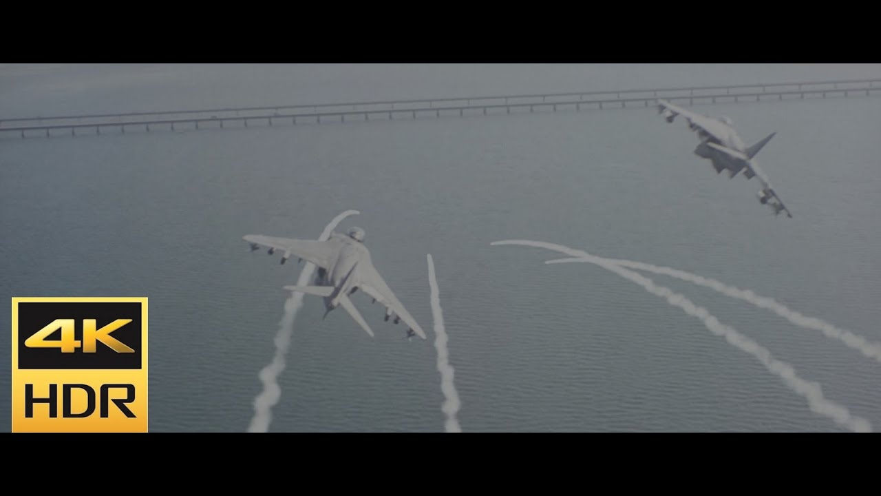 True Lies (1994) - Harrier Jets Bomb the Bridge - YouTube