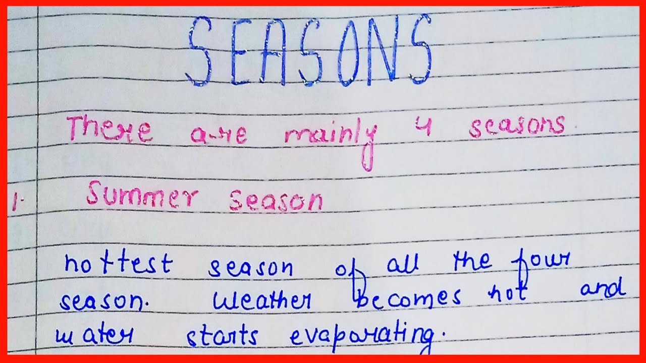 Types of seasons | four types of seasons - YouTube
