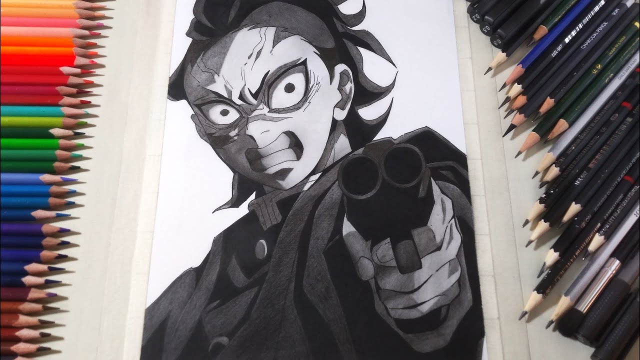 Drawing Genya Shinazugawa : Demon Slayer Kimetsu no Yaiba - YouTube