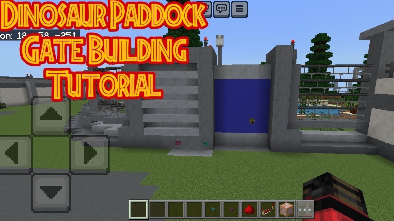 Dinosaur Paddock Gate Building Tutorial | Jurassic Zoo Map Update - YouTube