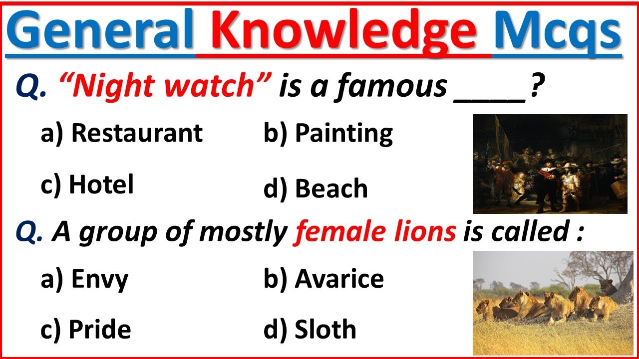 General Knowledge Mcqs | Genral Knowledge Questions | Most Important ...