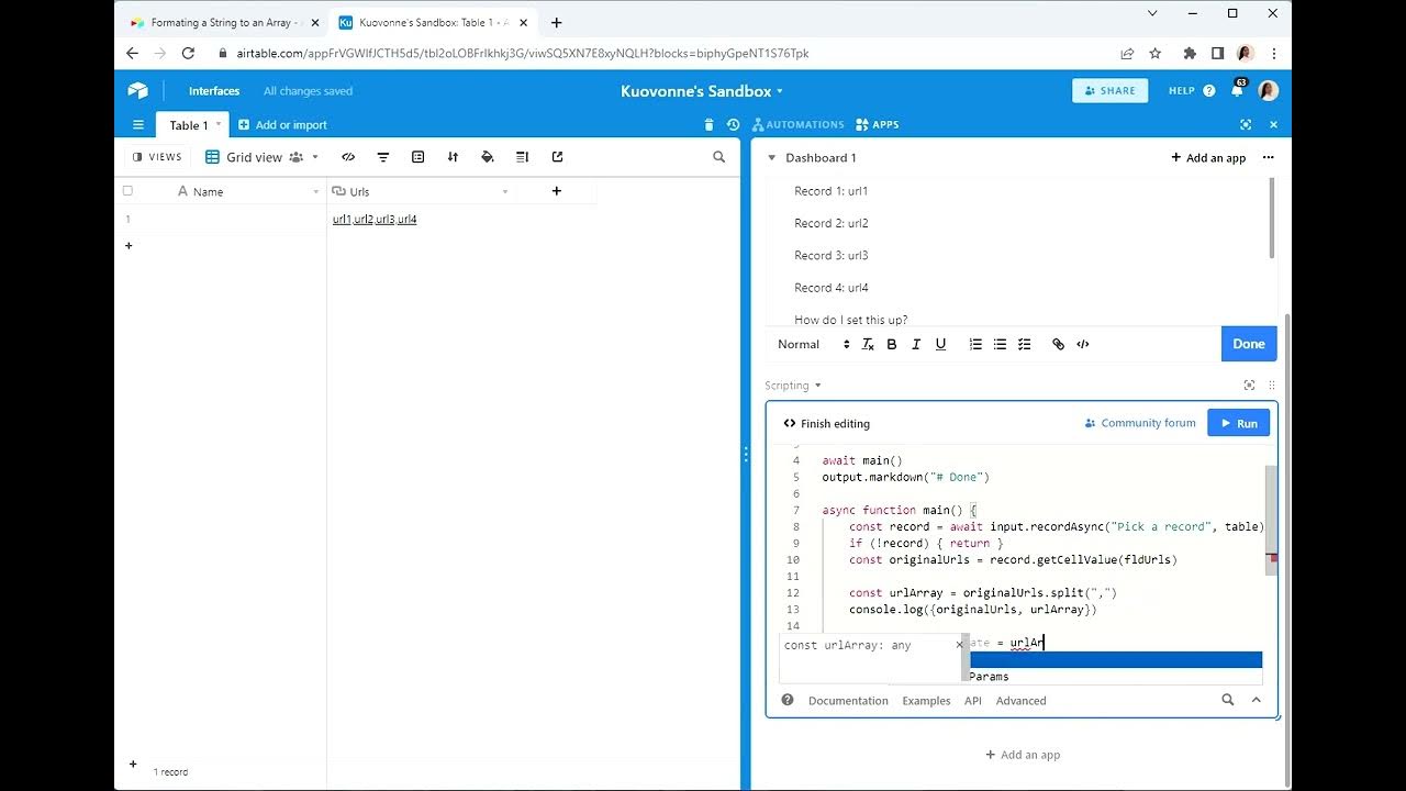 Scripting demo: creating multiple records from a list - YouTube