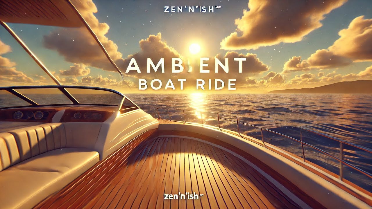 🌅 Ambient Boat Ride | Zen'n'ish® Lofi Music with Ocean Sunset for ...