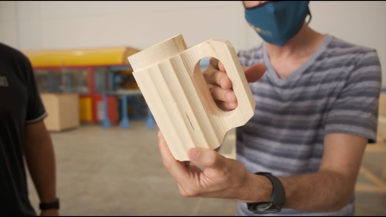 A wooden jug made in 10 minutes | Hundegger - YouTube