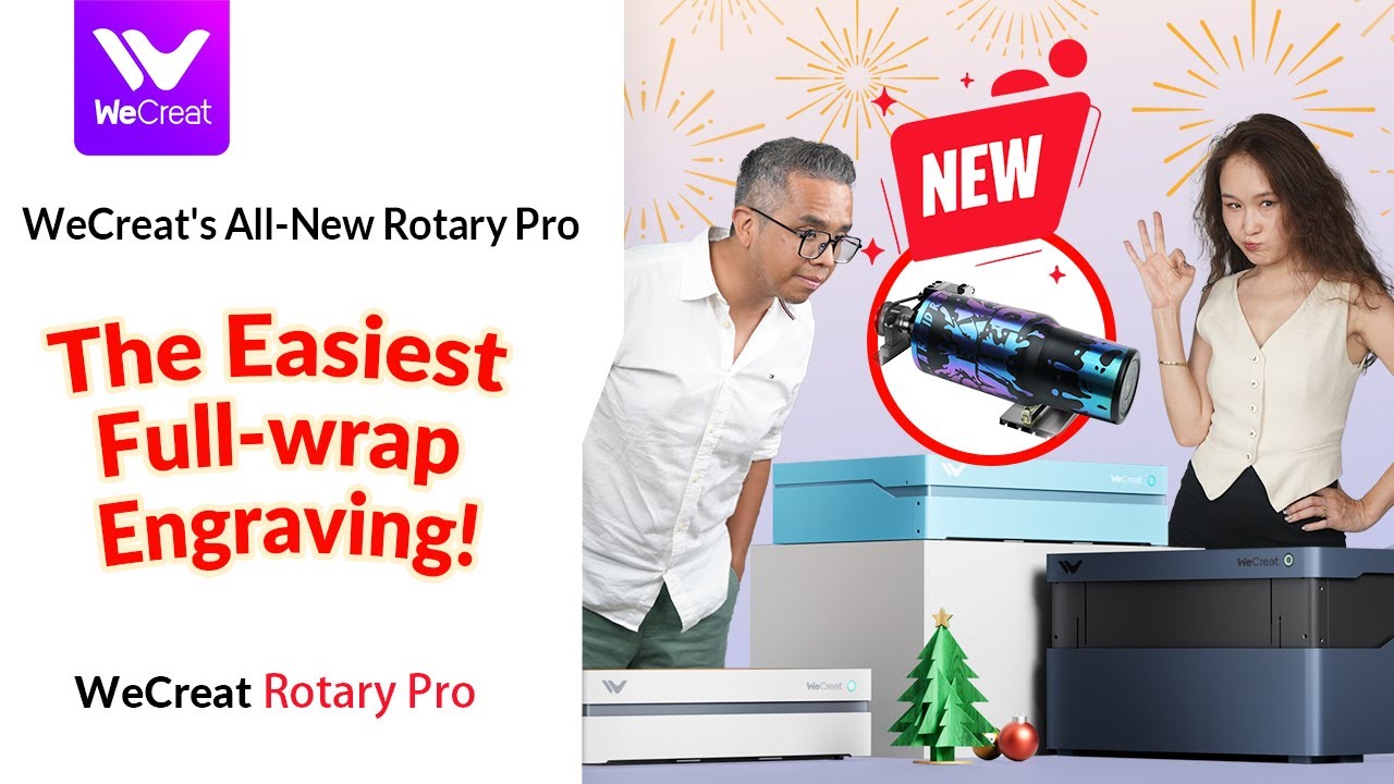 WeCreat's All-New Rotary Pro - The Easiest Full-wrap Engraving! - YouTube