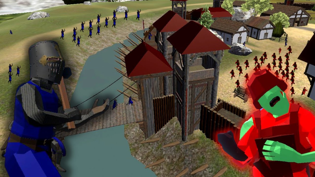 Zombies defending the fort against an army of knights | Ravenfield ...