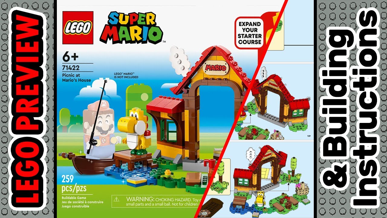 PREVIEW:71422, LEGO SUPER MARIO, Picnic at Mario's House Expansion Set ...
