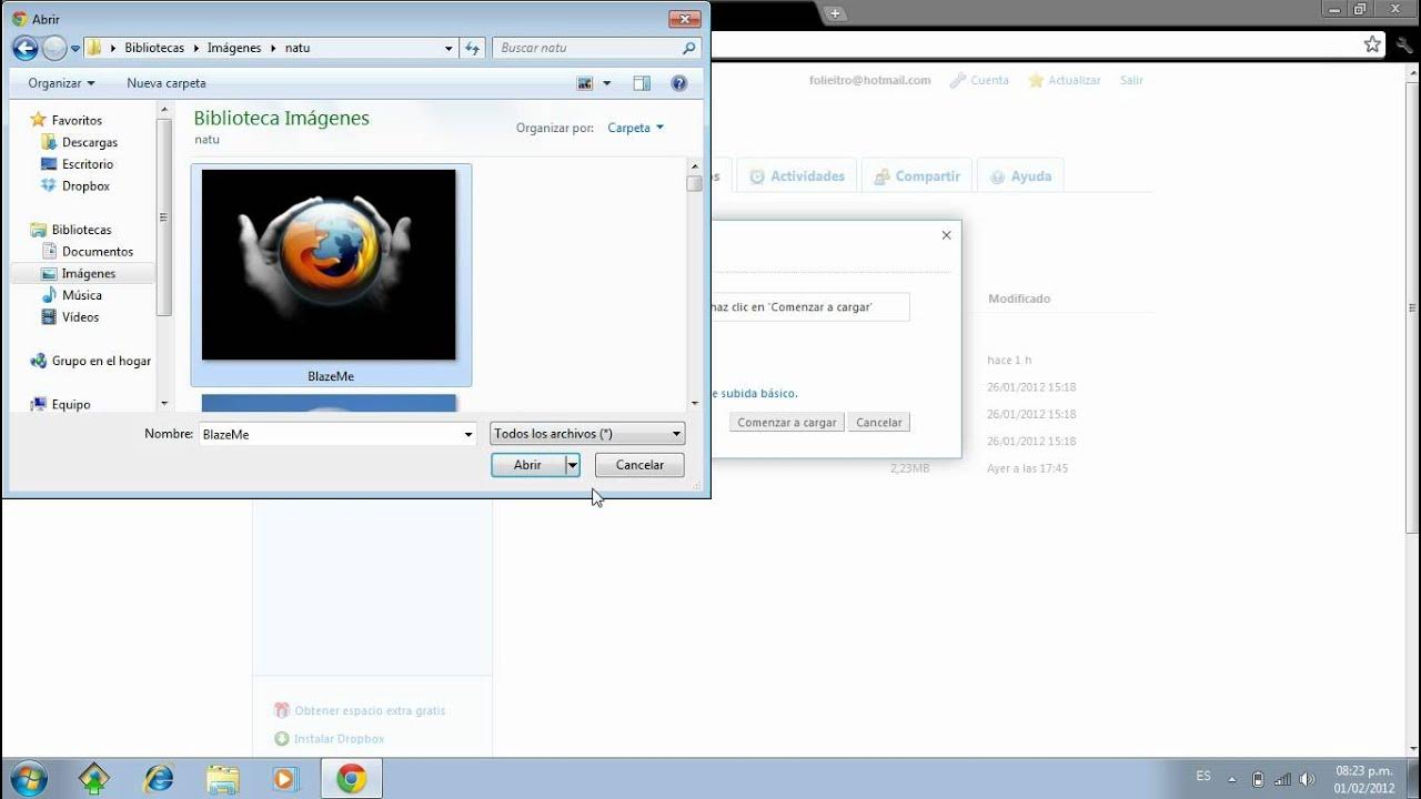 Como Subir archivos a la web gratis dropbox 2012 - YouTube