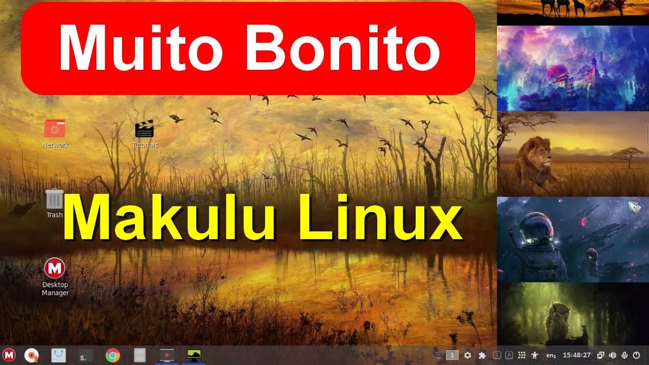 Makulu Linux Distro Multi Desktop - YouTube