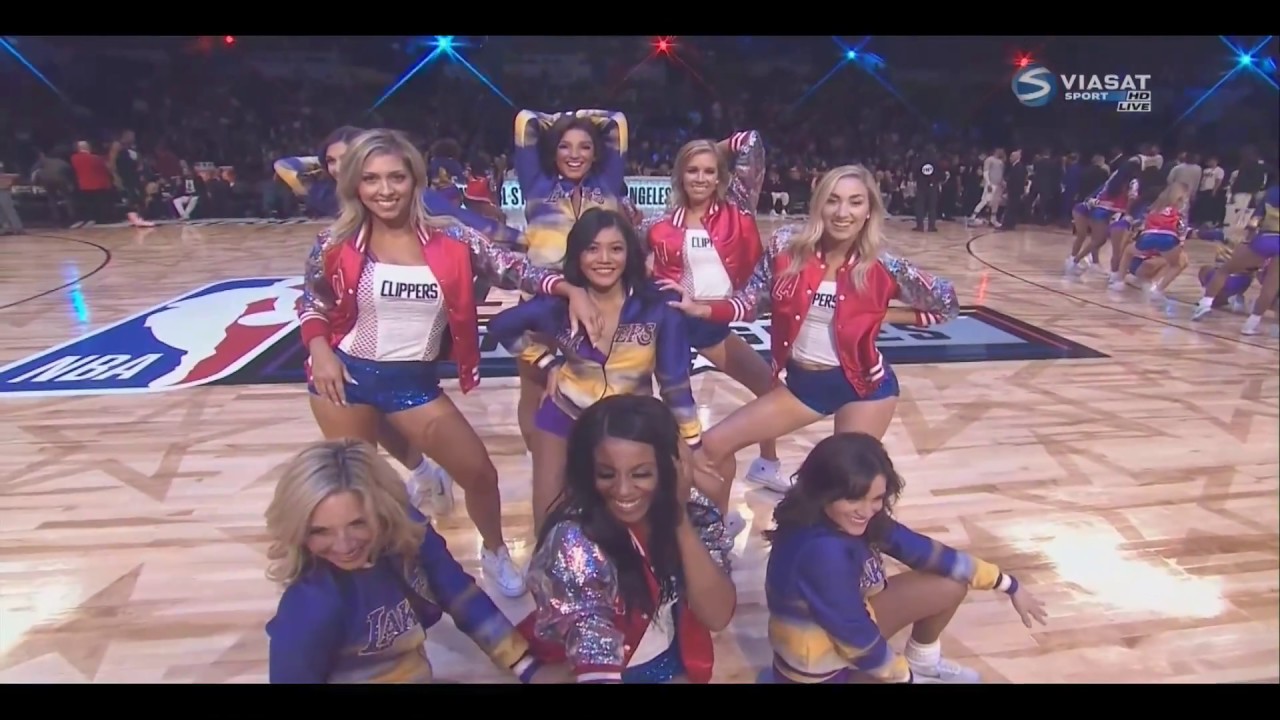 NBA All Star Game Clippers Spirit and Laker Girls - Feb18, 2018 - YouTube