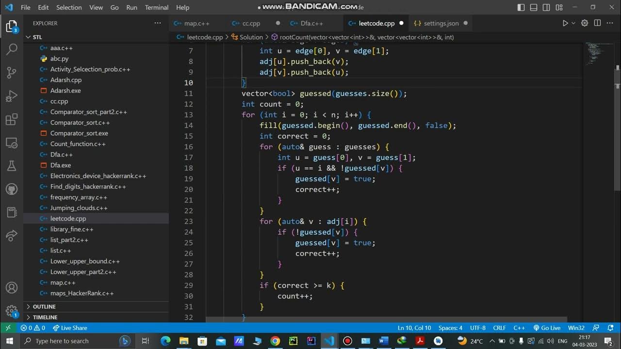 Count number of possible root nodes leetcode solution || Leetcode problem D count no of root ...