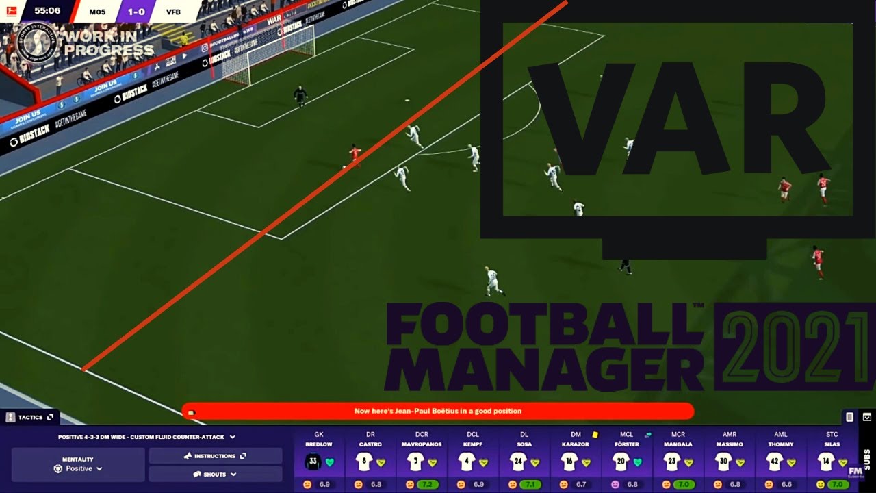 FM21 Como funciona el VAR en FOOTBALL MANAGER 2021 - YouTube