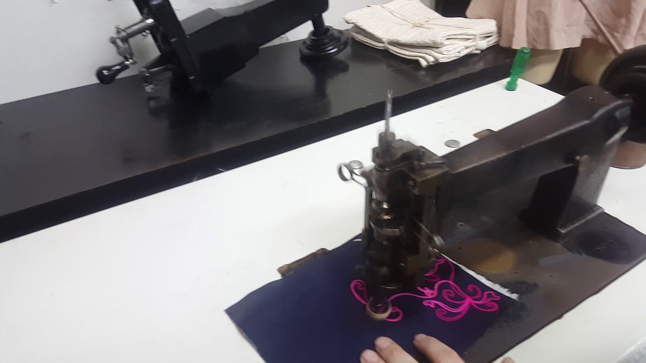 Cornely Model A Chain Stitch Embroidery Machine from 1952 - YouTube