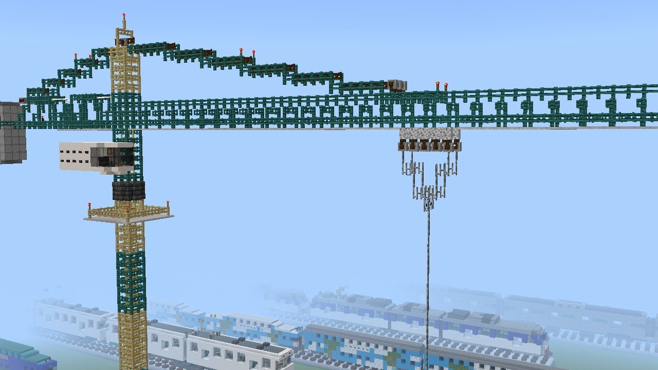 Tower Crane Build A Minecrafter's Showcase - YouTube