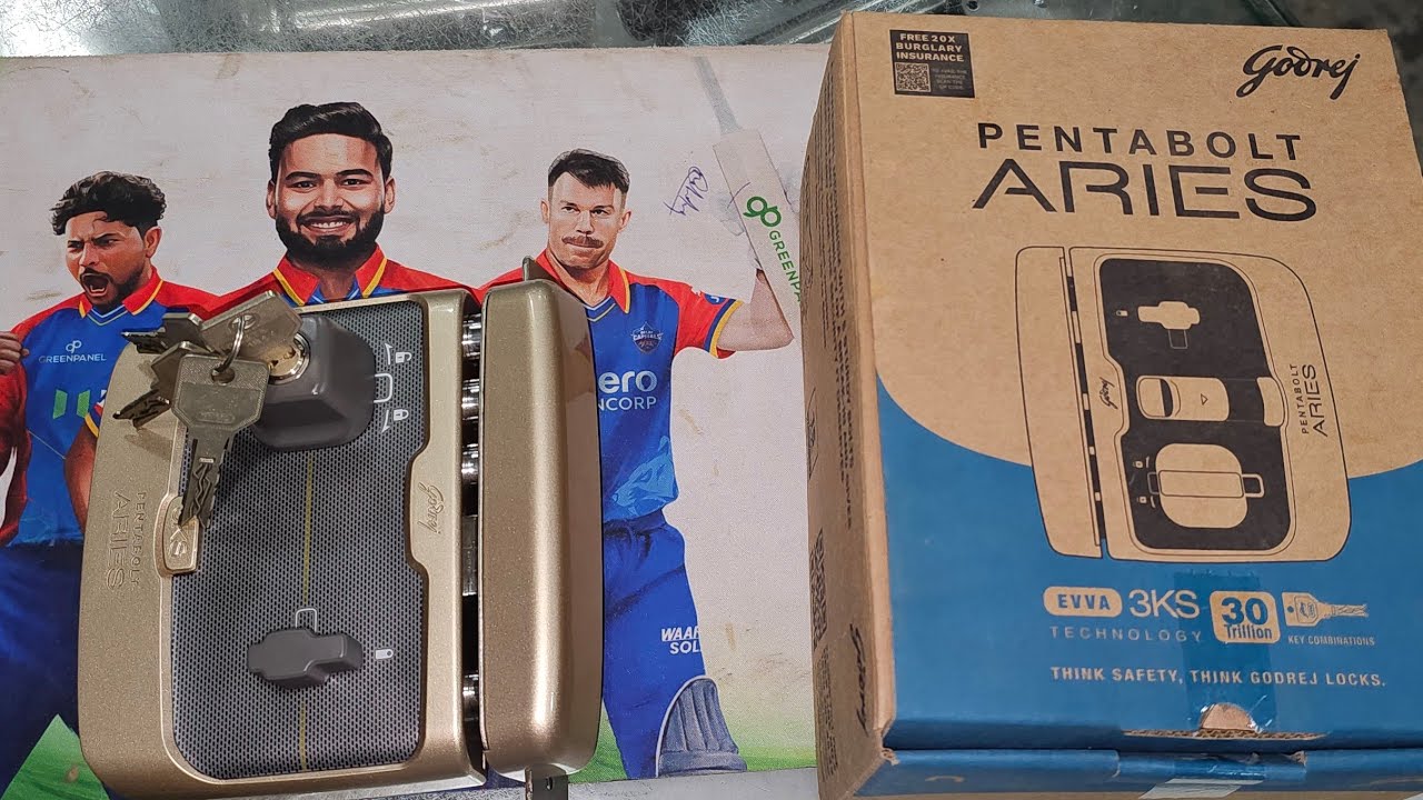 Main Door Lock Godrej 2024 || Pentabolt ARIES Lock || godrej lock ...