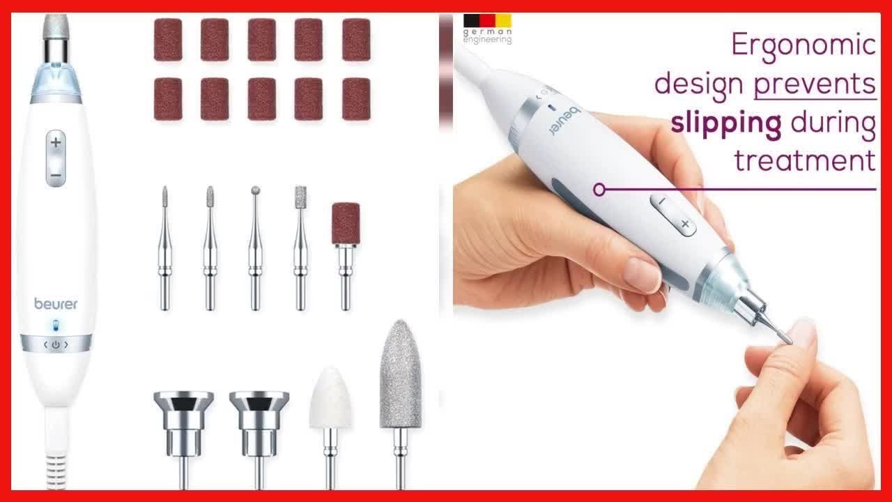 Beurer MP62 Professional Nail Drill Kit, Portable Electric File Machine ...