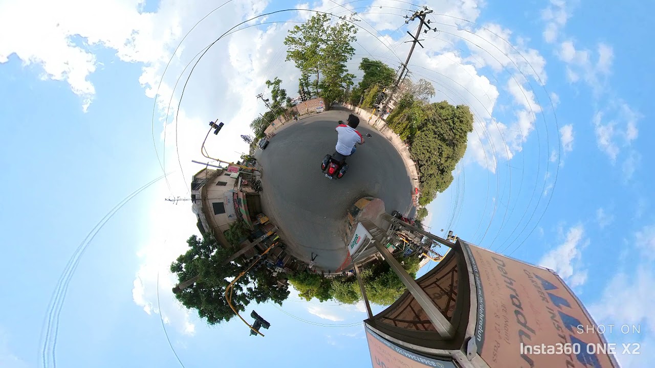 Tiny Planet Insta 360 One X2 - YouTube