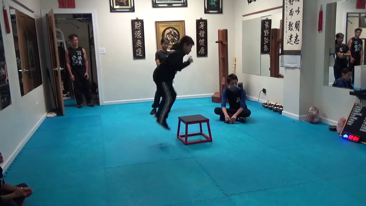 Most 12 Inch Box Jumps in 1 Minute - Kung Fu Fitness Challenge - YouTube