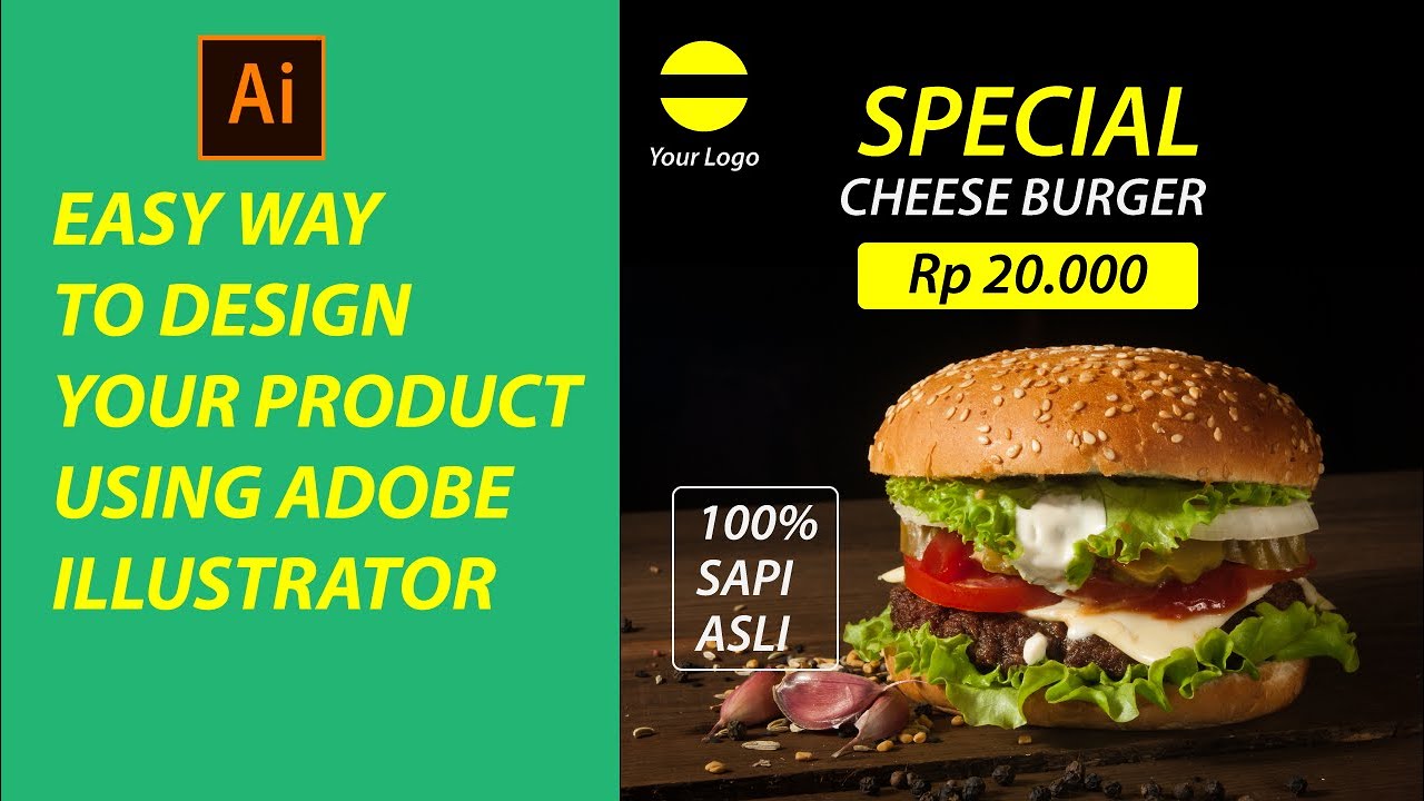 Design Product Promotion Using Adobe Illustrator - YouTube