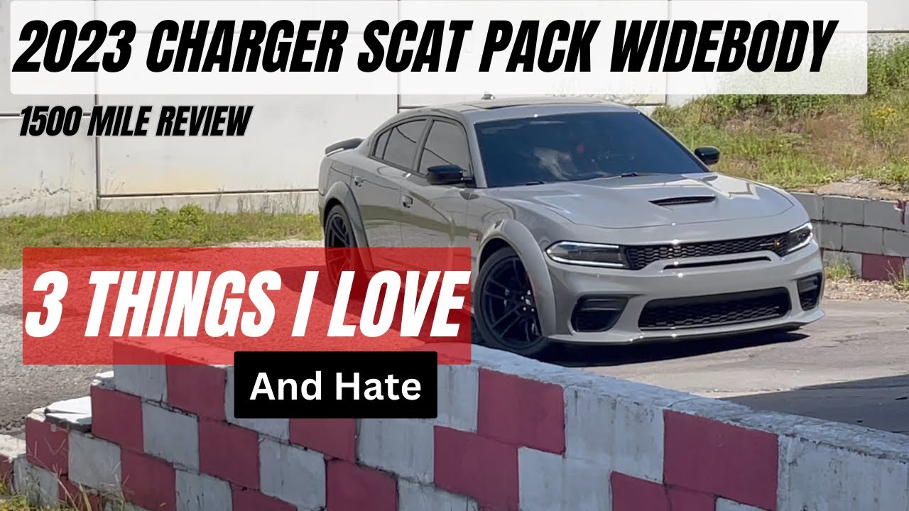 2023 Charger Scat Pack Widebody 1500 Mile Break-in Review - YouTube