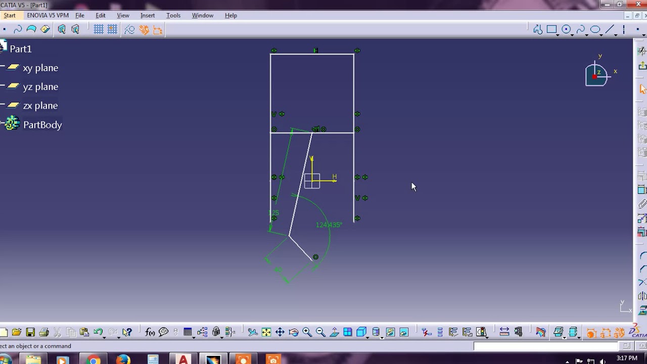 Piston Cylinder arrangement in sketch Catia V5 - YouTube
