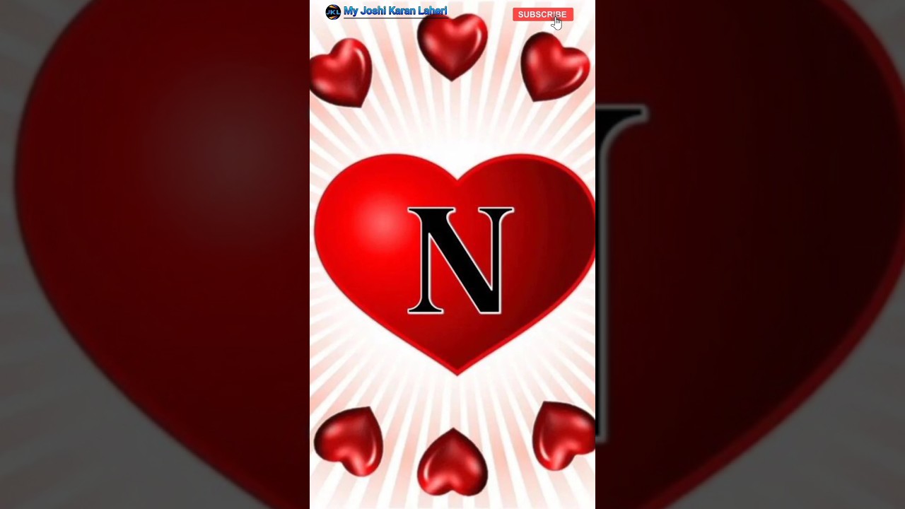 Alphabet N In Heart Wallpaper