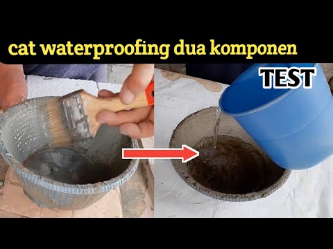 cat waterproofing dua komponen untuk mengatasi dak beton yang rembas ...