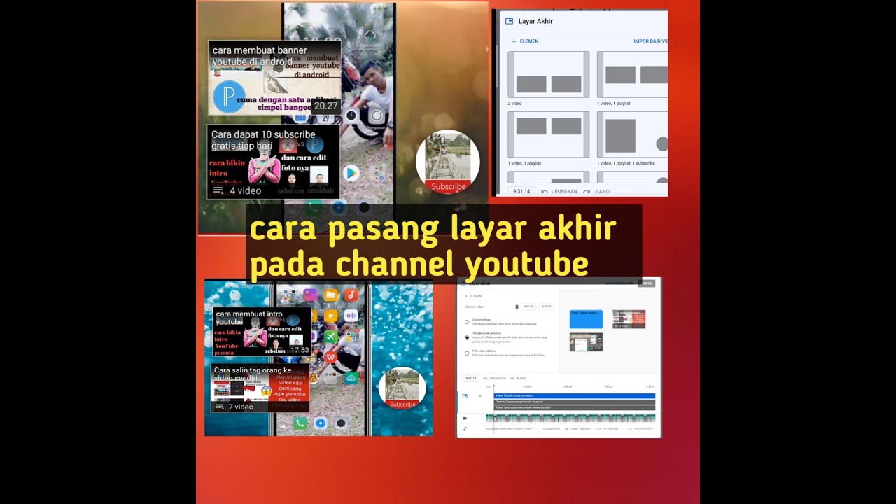 cara pasang layar akhir pada channel youtube - YouTube