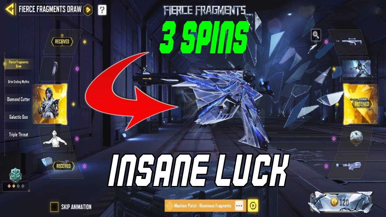 Luckiest Spins! I Got Legendary Machine Pistol on the 3rd Spin | Fierce ...