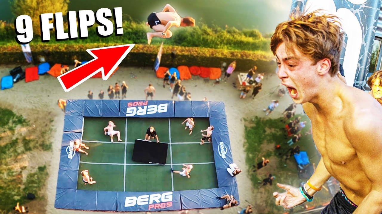 WORLD S FIRST NONUPLE FLIP ON TRAMPOLINE 9 FLIPS YouTube
