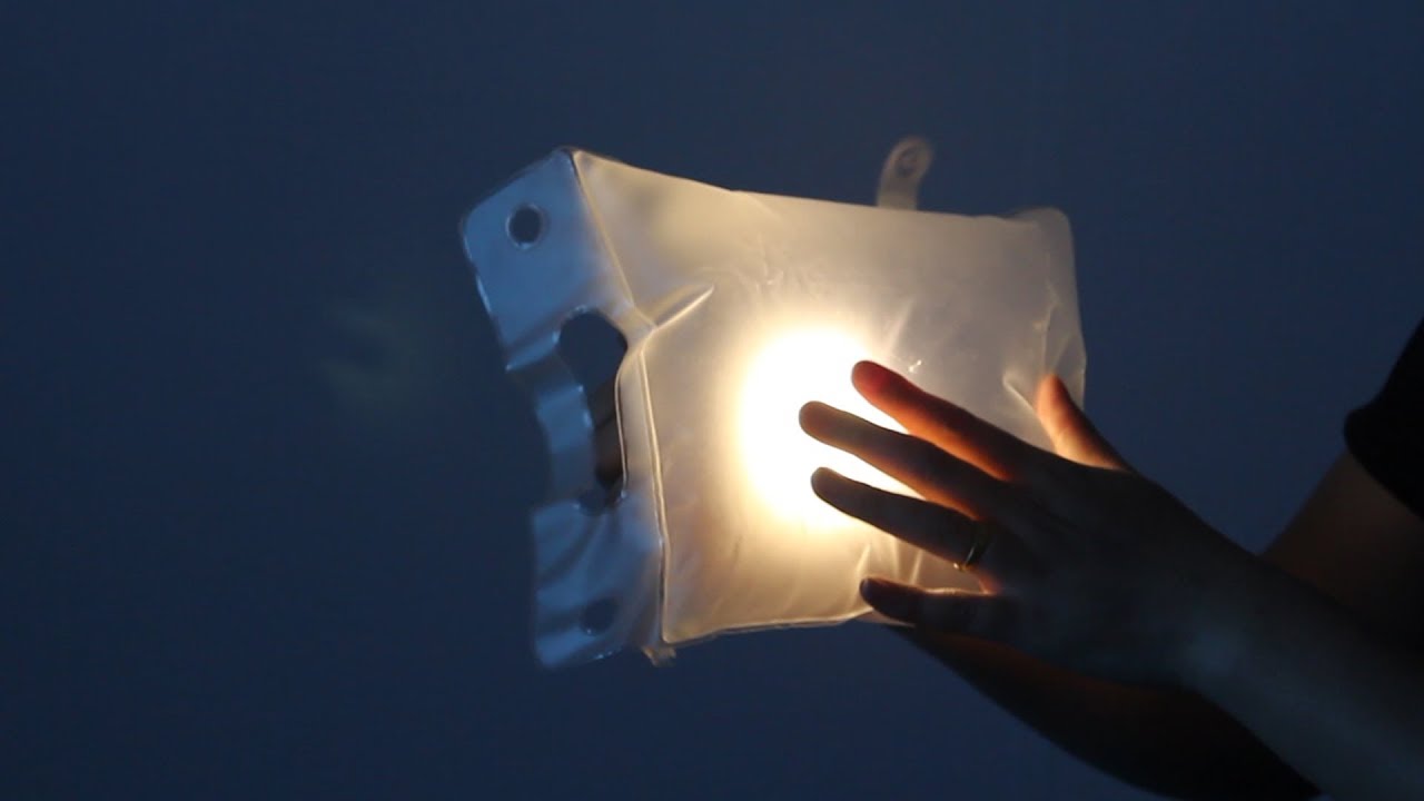 Solar Waterproof Inflatable Folding Camping Light Lamp Energy Bag - YouTube