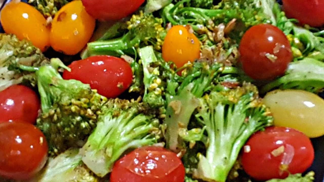 Quick Broccoli,Tomato,Garlic Stir Fry.A new mouth watering side dish ...