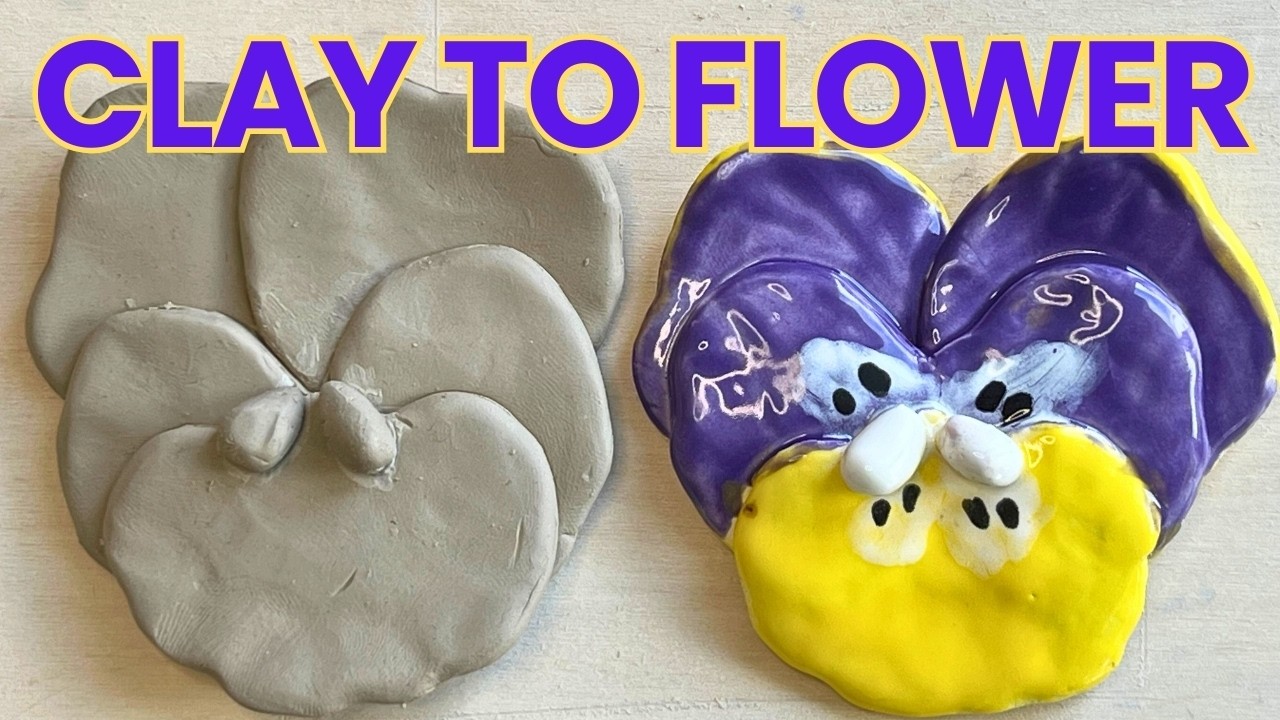 How to Make Clay Flowers | Ceramic Pansy Tutorial for Beginners ...