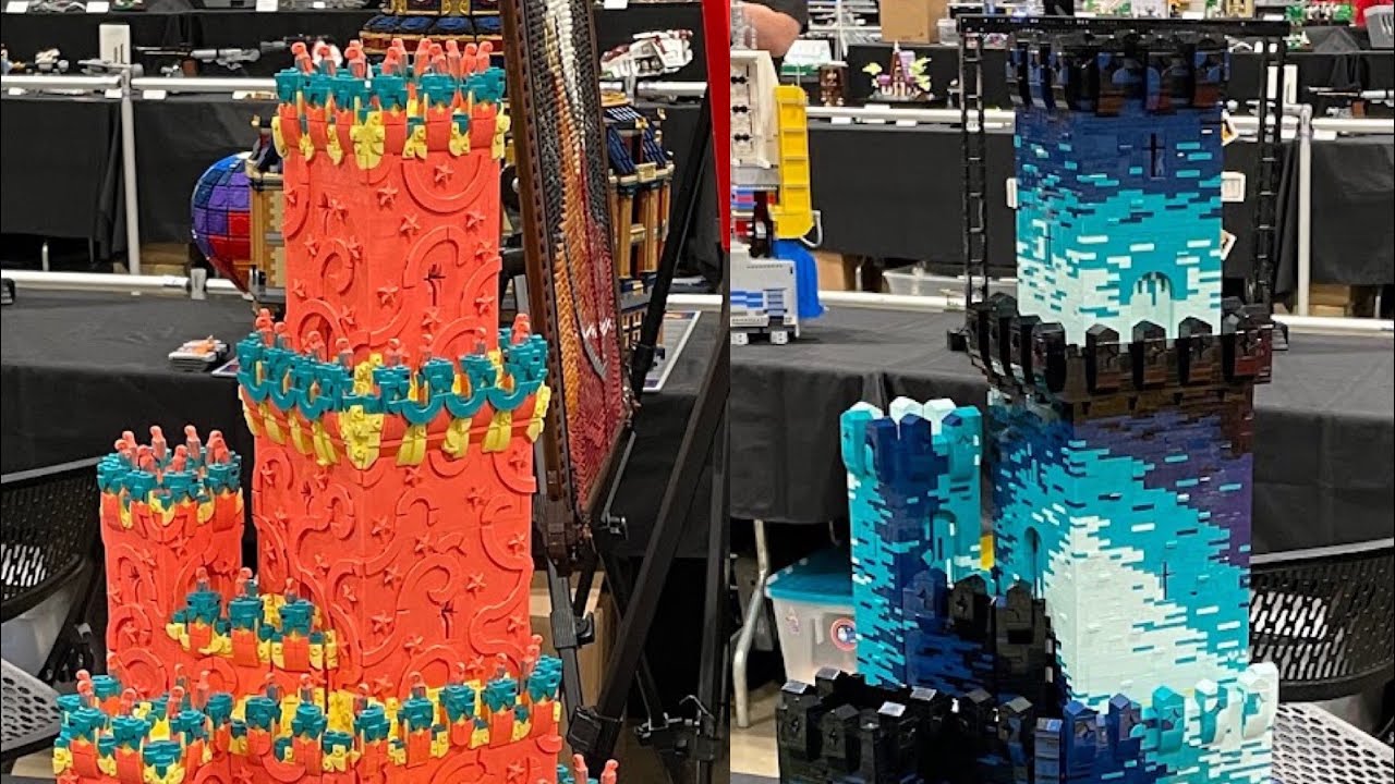 LEGO Sunrise And Moonlight Castles - Brickworld Chicago 2022 - YouTube