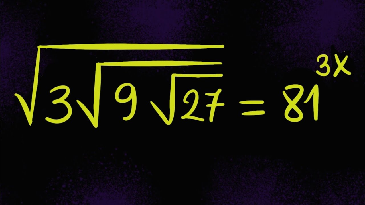 Nice Square Root Math Simplification | Find the value of X - YouTube