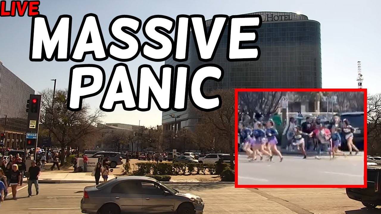 MASSIVE PANIC. Huge Crowds Run. AHH! Convention Center in Dallas Texas ...
