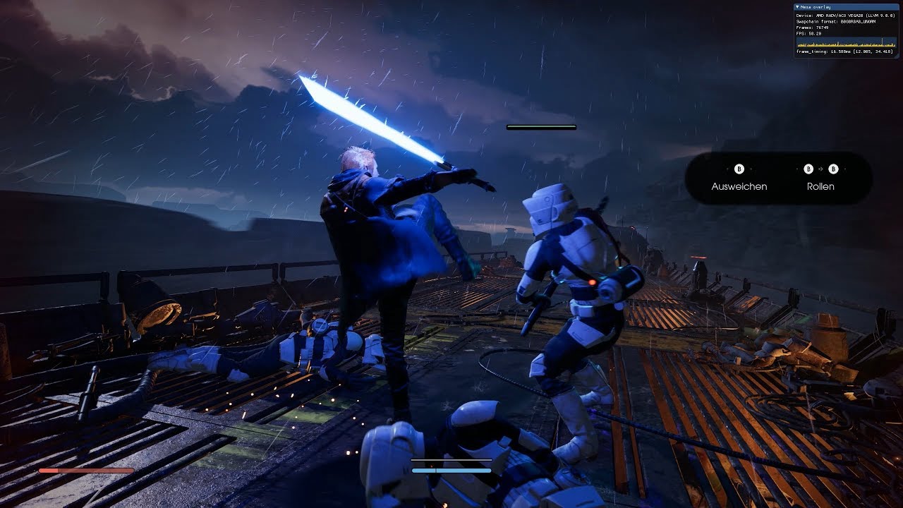 Gameplay Snippet of Star Wars: Jedi Fallen Order on Linux via Lutris ...