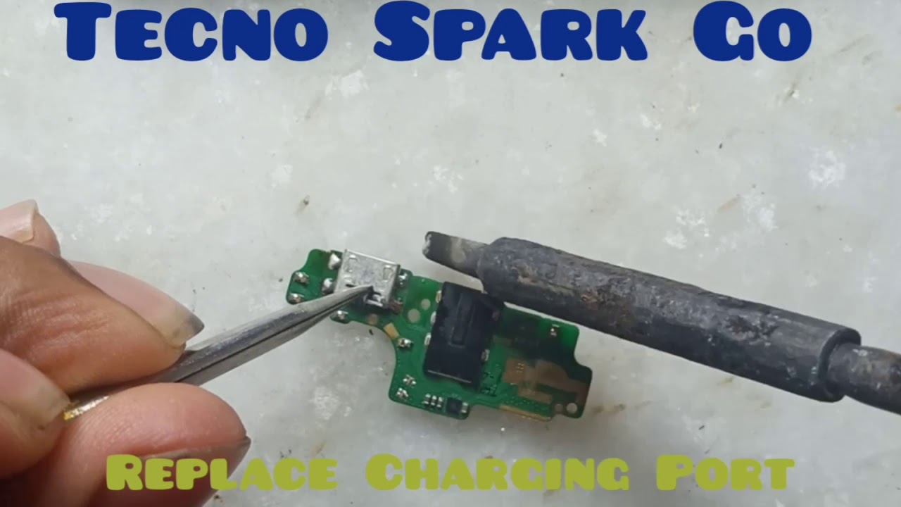 Tecno Spark go charging pin replace... - YouTube