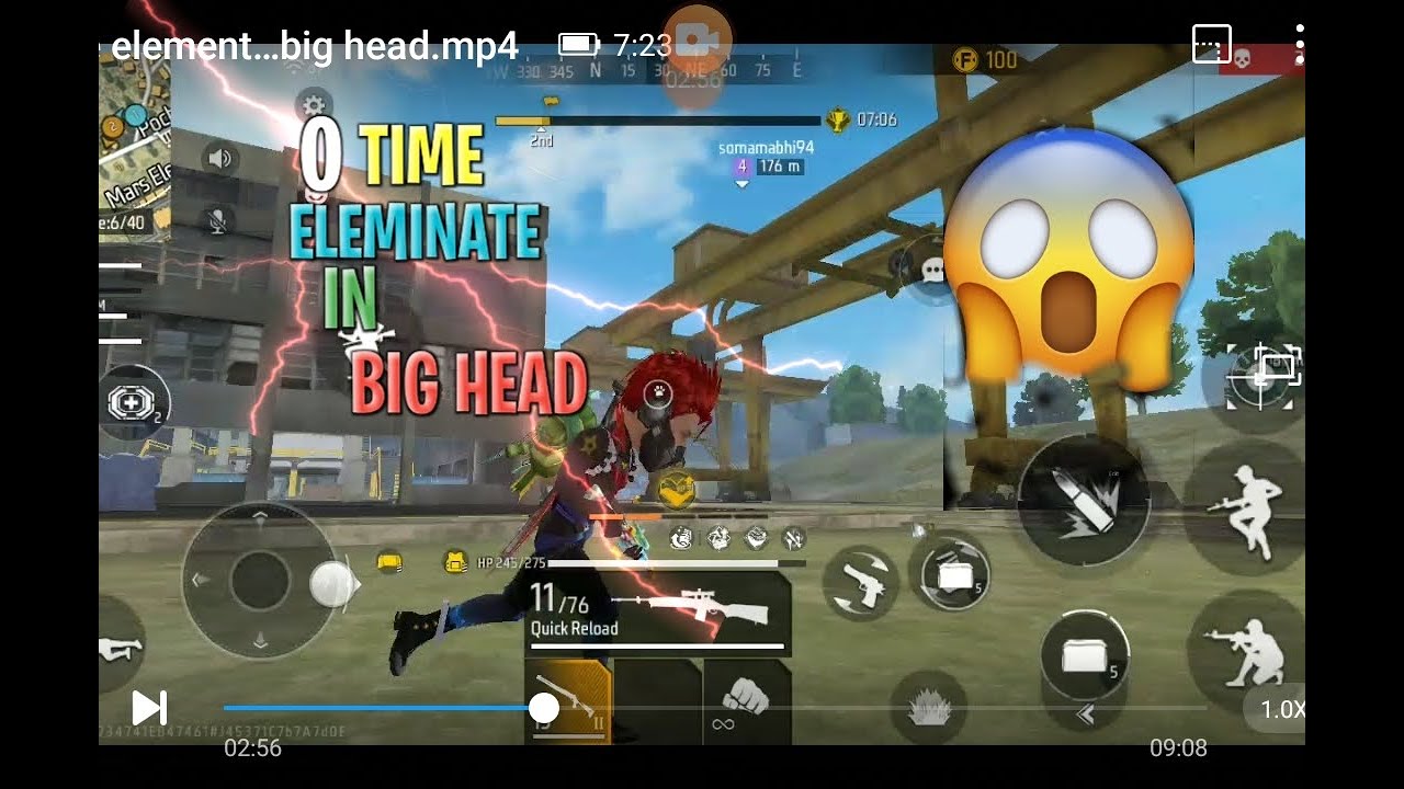 0 time element in big head😱😱 - YouTube