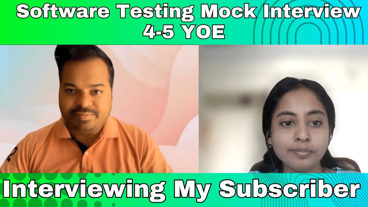 Automation Engineer Mock Interview for 4 to 5 YOE | SDET Mock Interview ...