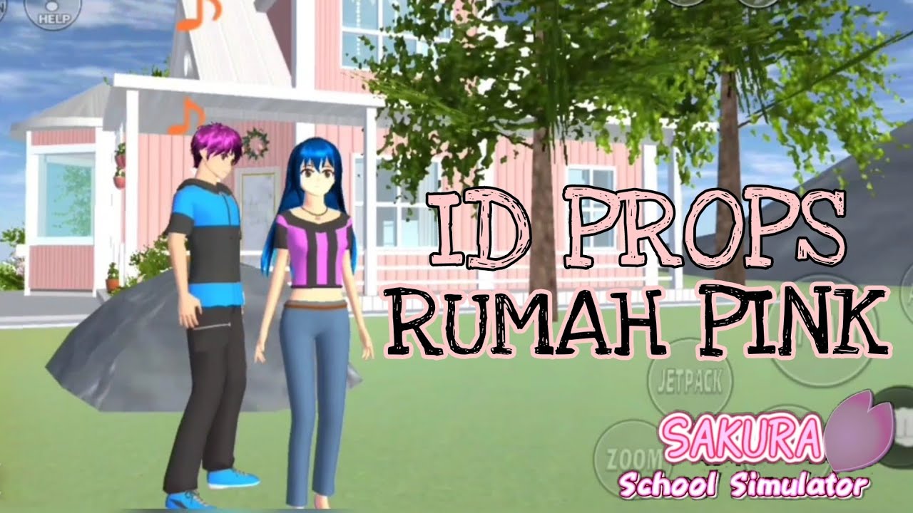 ID PROPS Rumah Pink Sakura School Simulator - YouTube