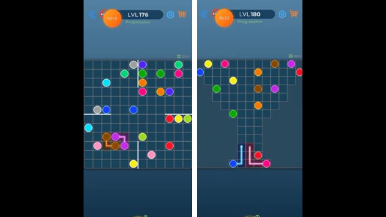 Dot Link Connect the Dots - Progression - Level 176 To Level 180 - YouTube