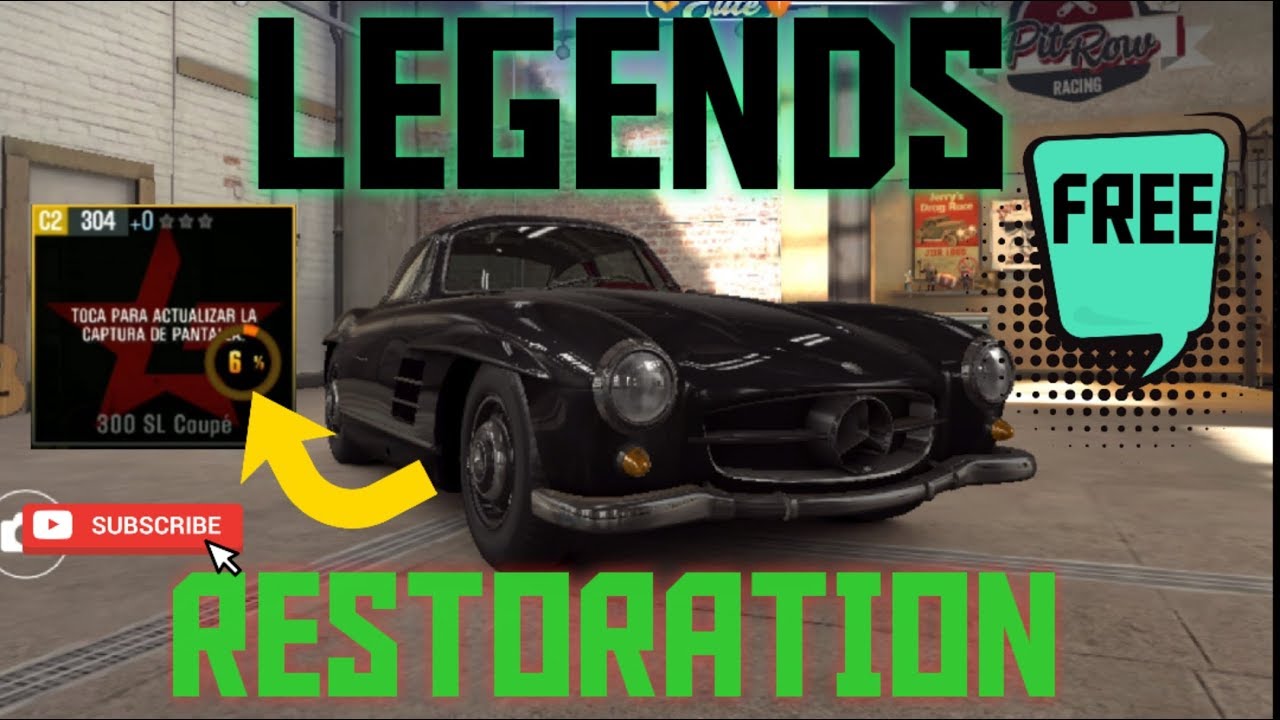 CSR2 Restauración de carros Legends Gratis - 300 SL Coupé - YouTube