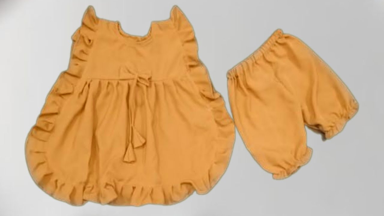 1 year baby dress| top| jhabla|diy| capri short pant cutting and ...