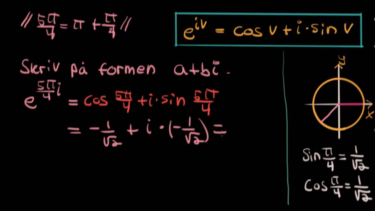 Eulers formel- Matte 4 - YouTube