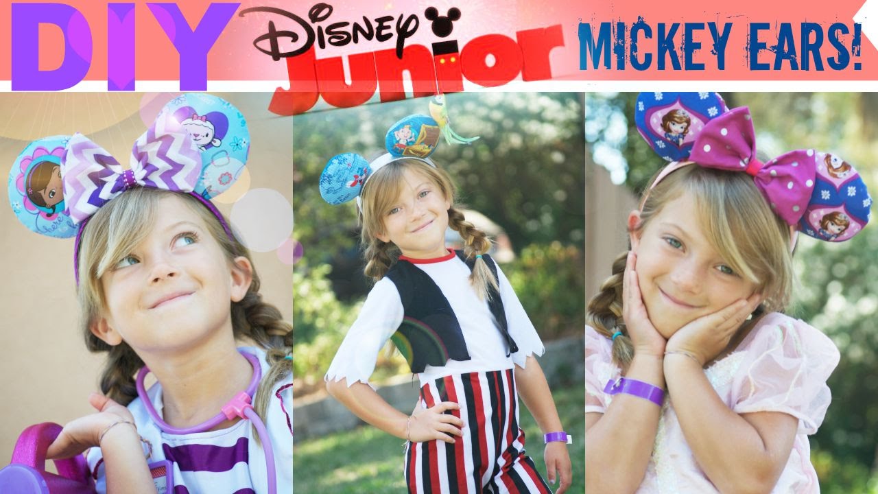 DIY Disney Jr. Mickey Ears Doc, Sofia, and Jake! - YouTube