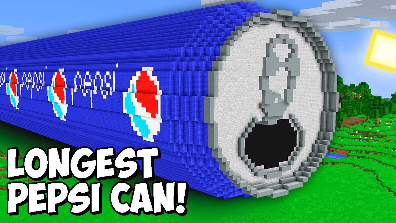 What is INSIDE THE LONGEST PEPSI CAN in Minecraft? I found THE BIGGEST COLA BOTTLE! - YouTube
