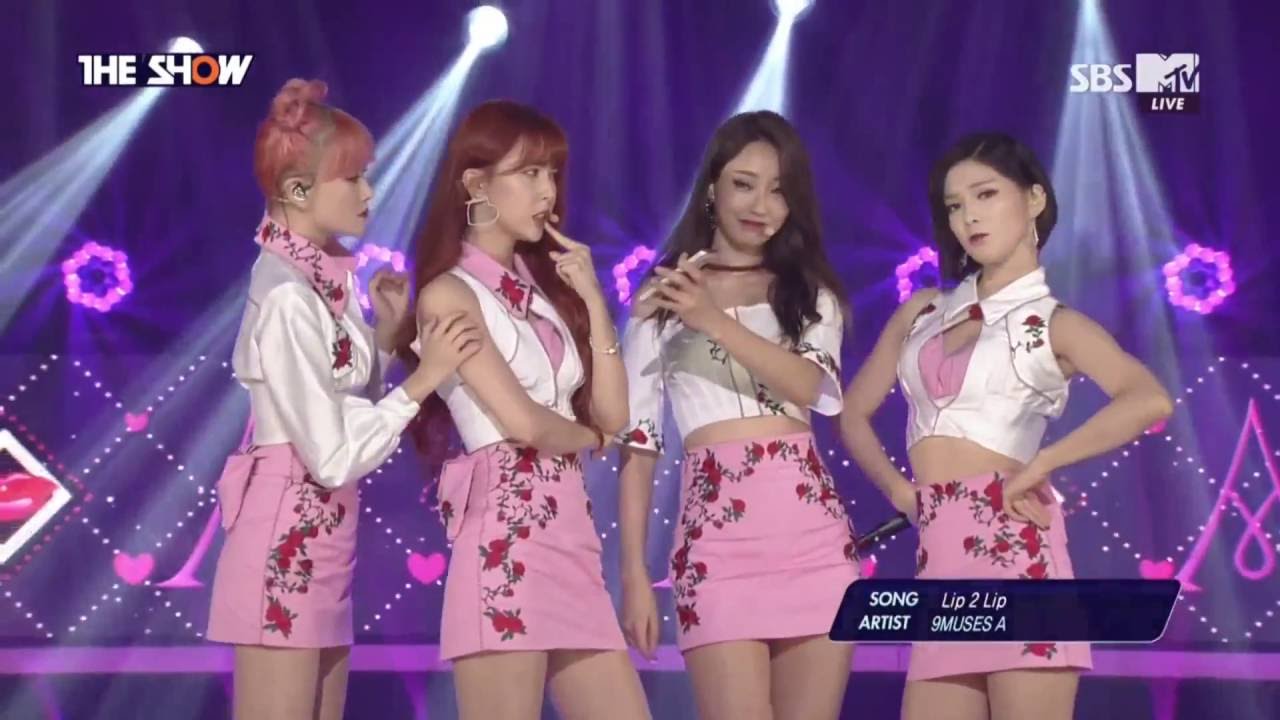 9Muses A TOP3 Stage "Lip 2 Lip" The Show (8/16/2016) - YouTube