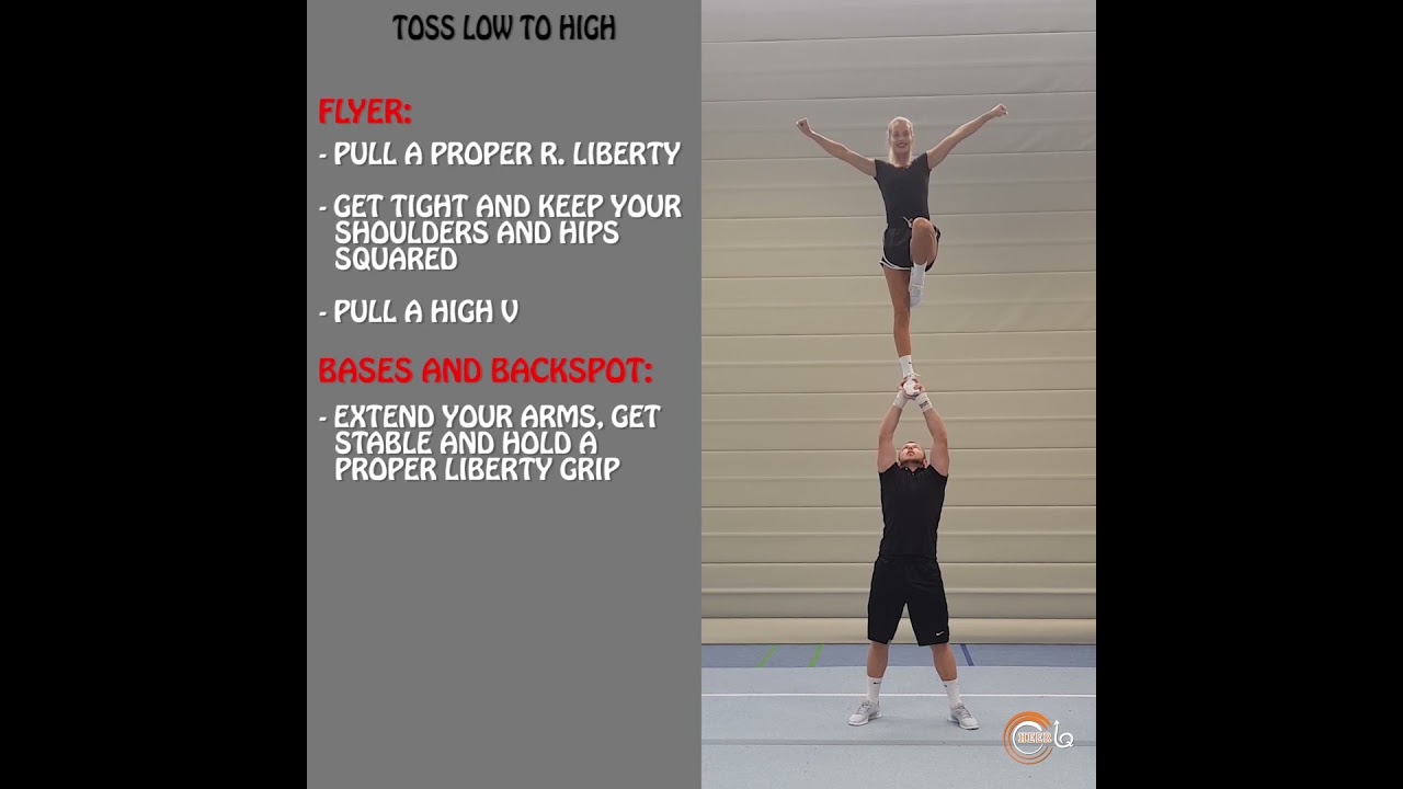 Toss low to high instructional video - cheerleading partner stunts ...